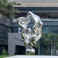 China Custom Polished Stainless Steel Sculpture Spiritual Fortress 5m Height 316L for sale
