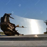 China Custom Outdoor Large Chrome Stainless Steel Rock Sculpture H7.5m 304 for sale