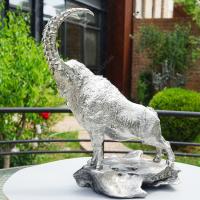 China Stainless Steel Goat Sculpture 316L Mirror Polished Outdoor Garden Art 0.5m for sale