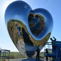 China High Mirror Polished Love Me Stainless Steel Sculpture 8m H26.2ft for Public Decoration for sale
