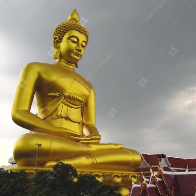China Large Forging Bronze Buddha Statue H232ft Spray Paint Golden Finish for Thailand for sale