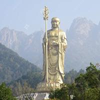 China Large Gold Leaf Buddha Outdoor Statue 450cm High Bronze Sculpture Singapore for sale