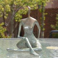 China Bronze Monumental Sculpture The Travellers 36.8cm Patina Finish Cast Statue for sale