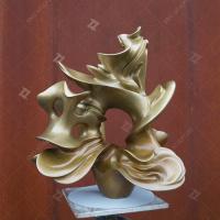 China Silicon Bronze Cast Sunwheel Sculpture H1m Patina Finish for Collection for sale