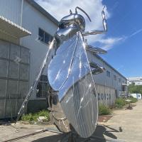 China 4.8m High Customized Mirror Polished Stainless Steel Bee Sculpture for sale
