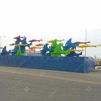 China Custom Large Stainless Steel Fish Sculpture 65.6ft Blue Painted Outdoor Decoration for sale