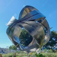 China Custom Stainless Steel Sphere Sculpture 4m Matte Finish Outdoor Decoration for sale