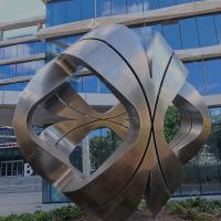 China Custom Stainless Steel Sphere Sculpture 4m Matte Finish Outdoor Decoration for sale