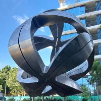 China Custom Stainless Steel Sphere Sculpture 4m Matte Finish Outdoor Decoration for sale