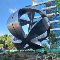 China Stainless Steel Sphere Sculpture 4m Semi Matte Finish 316L Surface for sale