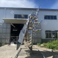 China Mirror Polished Stainless Steel Bee Sculpture 4.8m Outdoor Decoration for sale