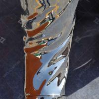 China Outside Stainless Steel Sculpture Casting Mirrored Figure And Globe for sale