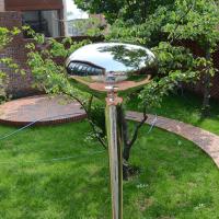 China Hand Forged 316L Stainless Steel Mirror Polished Drip Sculpture 235cm for sale