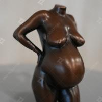 China Bronze Sculpture Pregnant Woman Casting Patina Finish 15cm 20cm Abstract Statue for sale