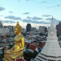 China Bronze Sculpture Gold Painted Buddha for sale