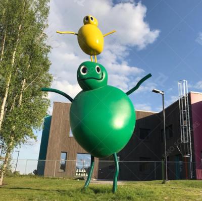 China Stainless Steel 316L Spray Painted Ant Cartoon Sculpture 4m Height Customizable for sale