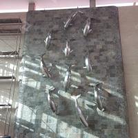 China Dolphin Stainless Steel Outdoor Sculpture With Matte for sale