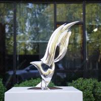 China 30cm Mirror Stainless Steel Sculpture Artwork For Garden for sale