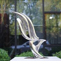 China 30cm Mirror Stainless Steel Sculpture Artwork For Garden for sale