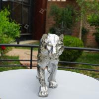 China Mirror Polished Stainless Steel Cast Tiger Animal Sculpture H1.6ft 316L for sale