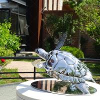 China Mirror Polished Stainless Steel Turtle Sculpture 0.5m Custom Options for sale