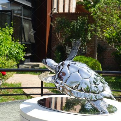 China Mirror Polished Stainless Steel Turtle Sculpture 0.5m Custom Options for sale