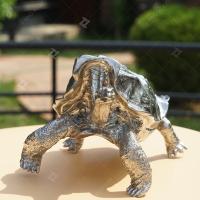 China Polished Stainless Steel 316L Crawling Turtle Sculpture Custom Size Home Decor for sale