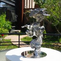 China Custom Cast Flying Eagle Stainless Steel Animal Sculpture for sale