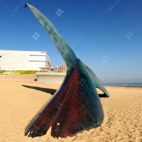China Large Size Forged Whale Bronze Sculpture Height 10m for sale