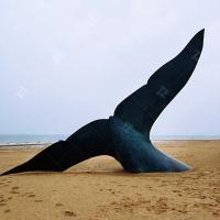 China Large Size Forged Whale Bronze Sculpture Height 10m for sale