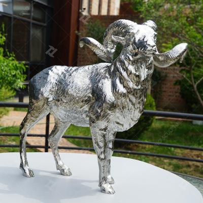 China 316L Stainless Steel Bighorn Sheep Sculpture Mirror Polishing 0.5m for sale