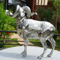 China 316L Stainless Steel Bighorn Sheep Sculpture Mirror Polishing 0.5m for sale