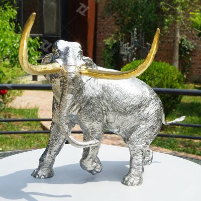 China Polished 316L Stainless Steel Elephant Sculpture Custom Size for sale
