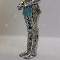 China 316L Stainless Steel Girl Figurine Sculpture 1.6m Mirror Polished Cast Art for sale
