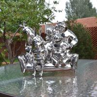 China Mirror Polished Stainless Steel Cartoon Figure Sculpture Outdoor Decorative 316 for sale