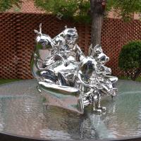 China Mirror Polished Stainless Steel Cartoon Figure Sculpture Outdoor Decorative 316 for sale
