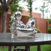 China Mirror Polished Stainless Steel Cartoon Figure Sculpture Outdoor Decorative 316 for sale