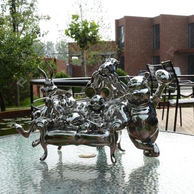 China Mirror Polished Stainless Steel Cartoon Figure Sculpture 316 Outdoor Decorative 2.5-3.0mm for sale