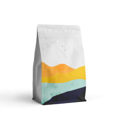 China Customized Flat Bottom Bag Packaging With Valve And Zipper for sale