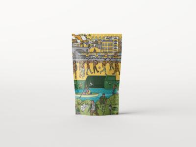 China Biodegradable Stand Up Ziplock Bags Moisture Proof Coffee Bean Packaging for sale