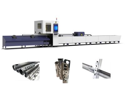China Automatic Fiber Laser Tube Cutter Machine 1500W-12000W For Round / Square Pipe for sale
