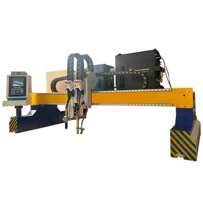 China Heavy Duty CNC Flame Plasma Cutting Machine Gantry Type 2200*6500mm 3200*10500mm for sale