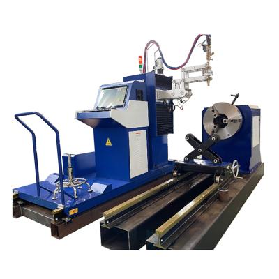 China Bevel CNC Plasma Pipe Cutter For Round Steel Tube for sale