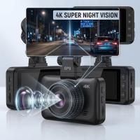 China WiFi Car Dual Lens Dash Camera 4K Dash Cam GPS Night Vision Video Recorder for sale