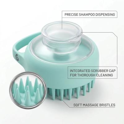 China Soft Silicone Pet Bath Brush Shampoo Dispenser Massage Cleaning Dog Cat for sale