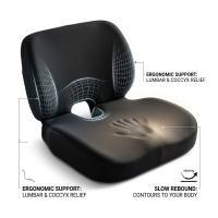 China Memory Foam Car Seat Cushion Ergonomic Lumbar Support Pad Coccyx Relief for sale