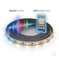 China Music Sync Smart Luminaires LED Strip Light RGB WiFi App Control Flexible Tape Roll for sale