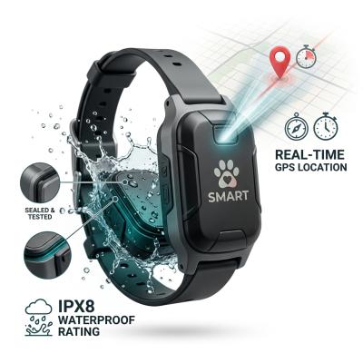 China Real Time GPS Pet Tracker Collar Location Waterproof Small Medium Dogs for sale