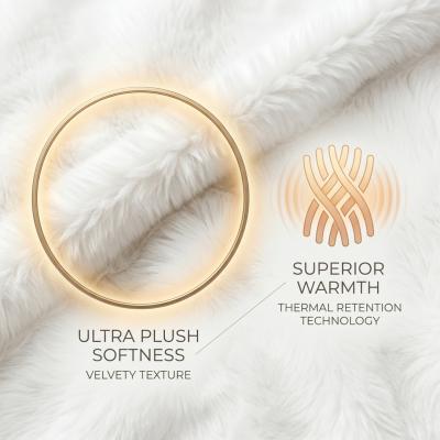 China Soft Warm Faux Fur Throw Blanket Ultra Cozy Sofa Bed Plush Decorative Winter for sale