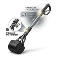 China ABS PP Pet Pooper Scooper Long Handle Bag Dispenser Waste Picker Tool Dog Cat for sale